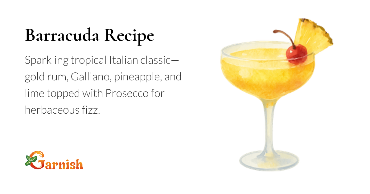 Barracuda Cocktail Recipe | Garnish