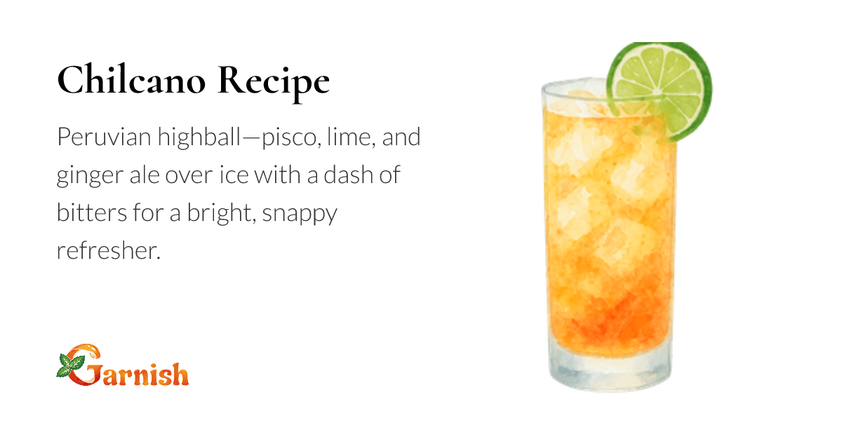 Chilcano Cocktail Recipe | Garnish