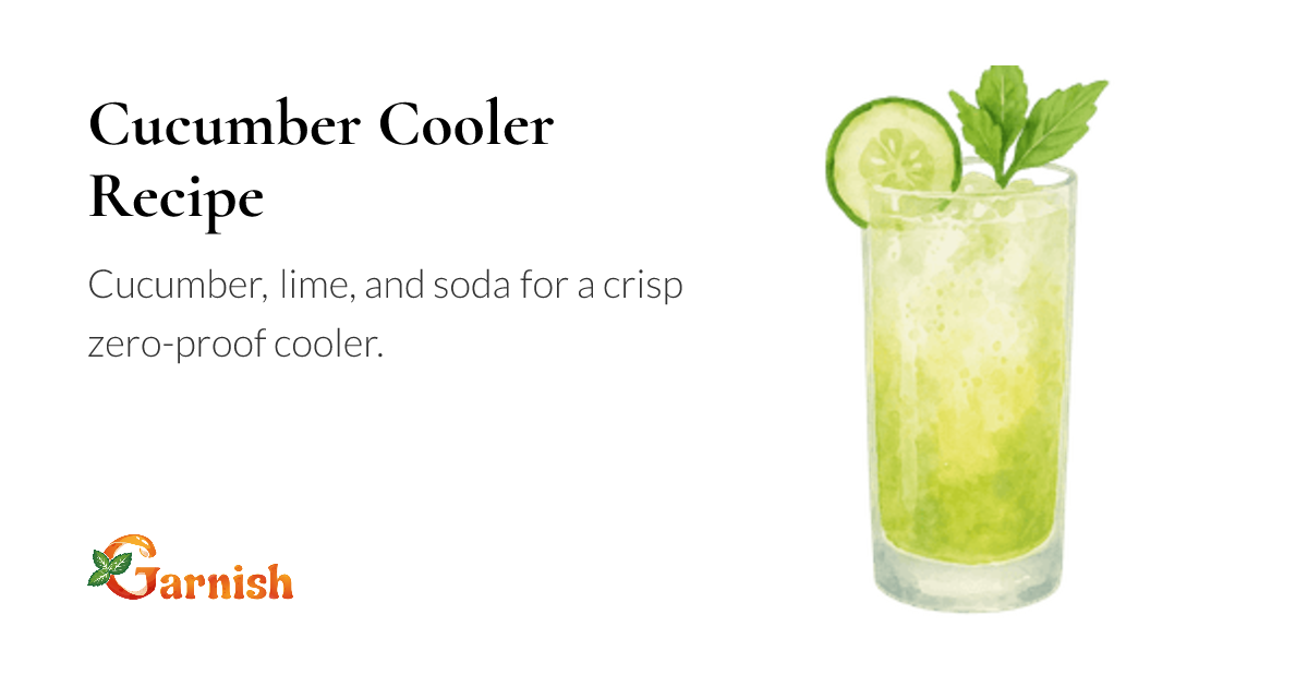 Cucumber Cooler Cocktail Recipe | Garnish