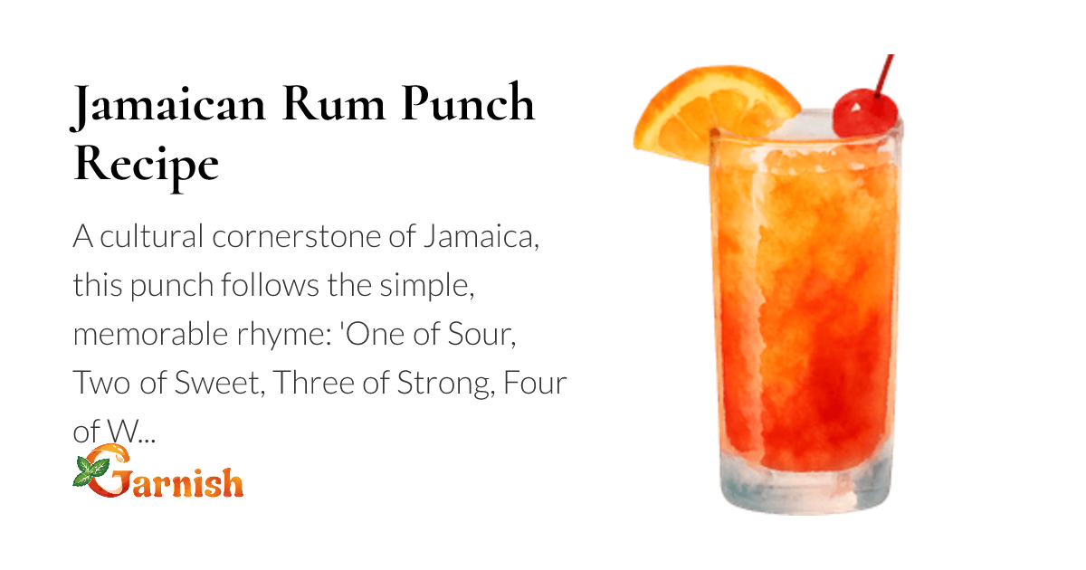 Jamaican Rum Punch Cocktail Recipe | Garnish