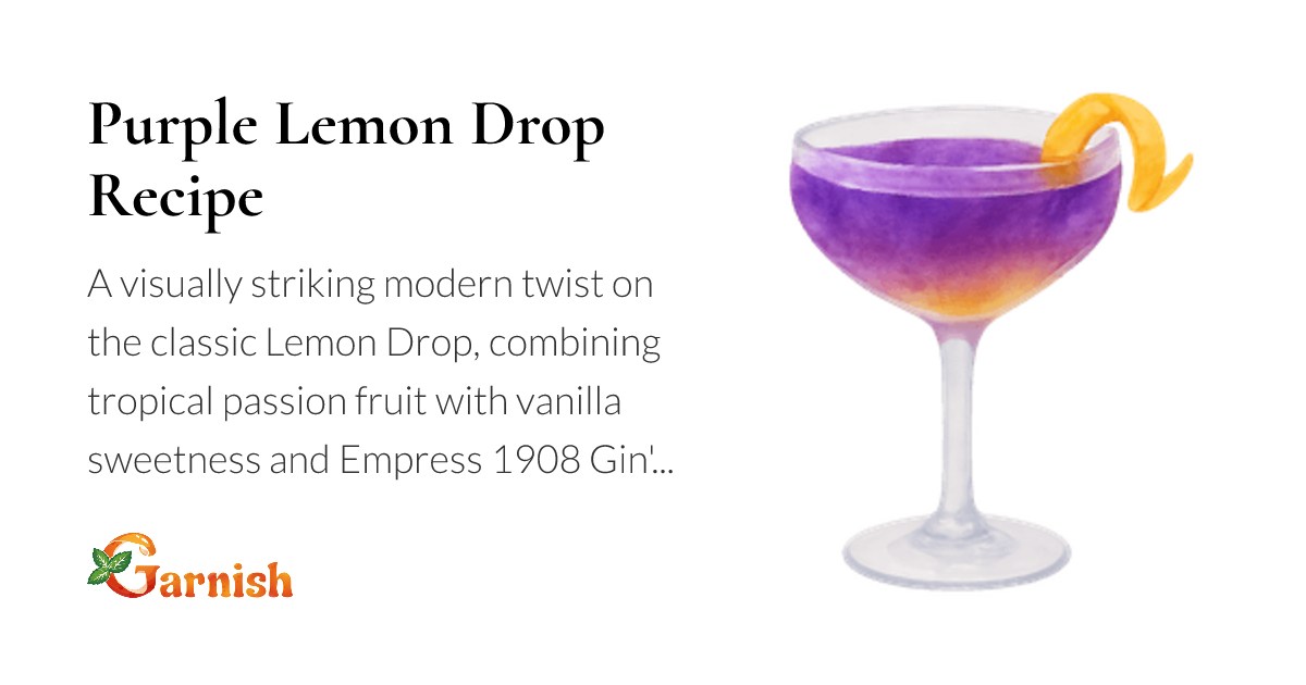 Purple Lemon Drop Cocktail Recipe | Citrus & Empress 1908 Gin ...