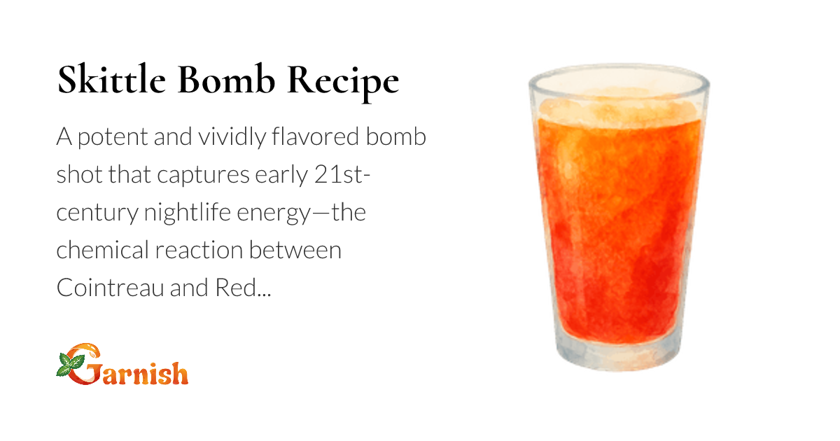 Skittle Bomb Cocktail Recipe | Garnish