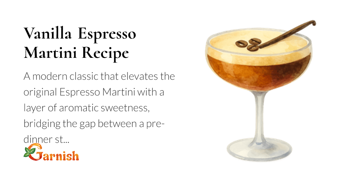 Vanilla Espresso Martini Cocktail Recipe | Garnish